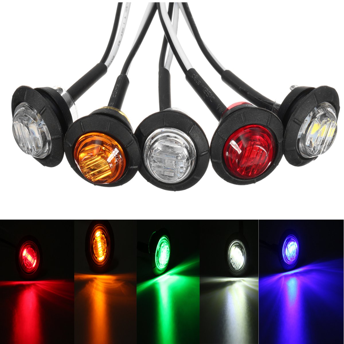 12V CAR Truck Lorry Round LED Bullet Button Rear Side Mini Marker 12v-car-truck-lorry-round-led-bullet-button-rear-side-mini-marker